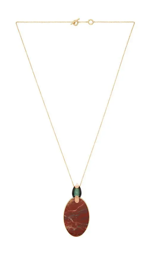 Zimmermann Plume Pendant Necklace - Red