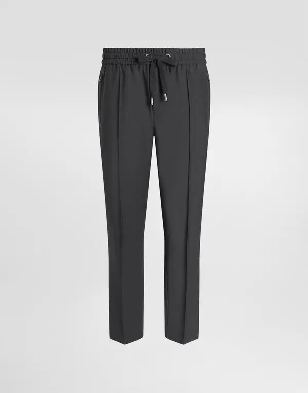 Dolce & Gabbana Wool Jogging Pants Pants And Shorts Gray - Grey