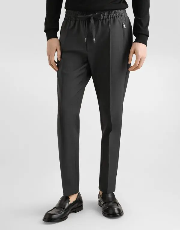 Dolce & Gabbana Wool Jogging Pants Pants And Shorts Gray