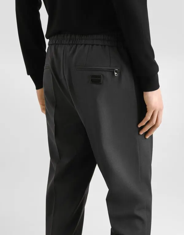 Dolce & Gabbana Wool Jogging Pants Pants And Shorts Gray