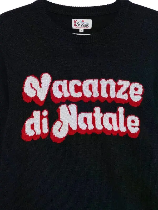 MC2 SAINT BARTH Logo-intarsia Wool Sweater