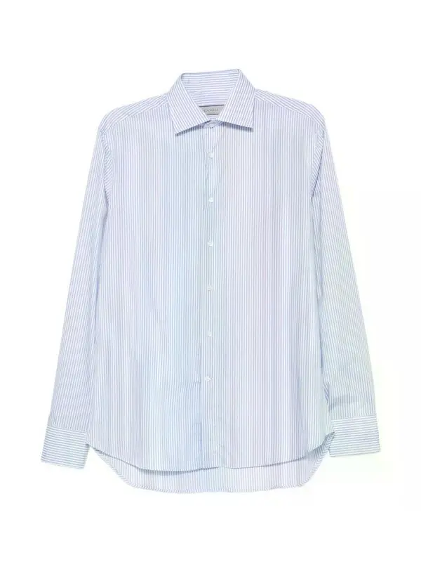 Canali Striped Long-sleeve Shirt