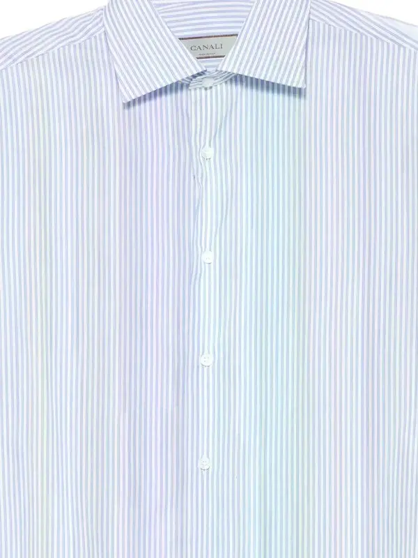 Canali Striped Long-sleeve Shirt