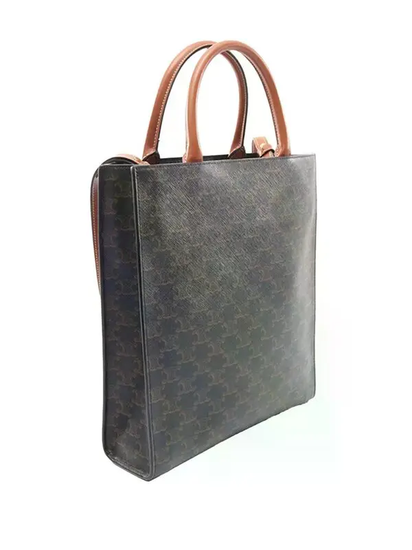 Celine 2010-2026 Small Triomphe Coated Canvas Vertical Cabas Tote Satchel