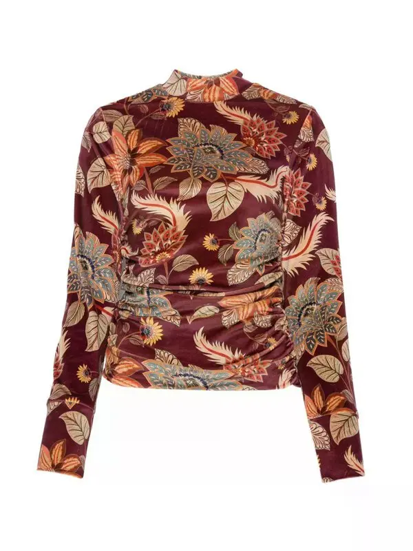 Farm Rio Floral-print Ruched Top