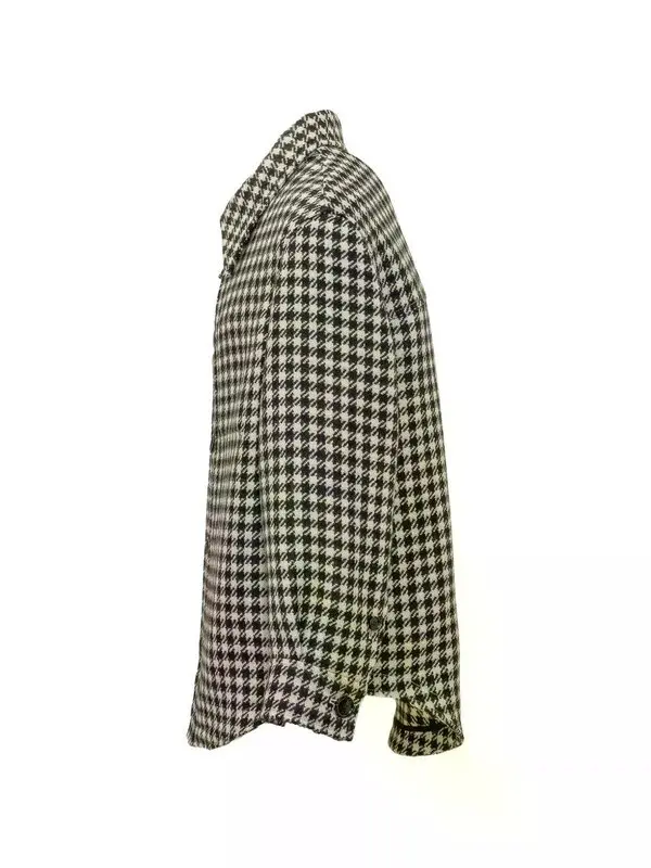 AMI Paris Houndstooth-pattern Buttoned Overshirt