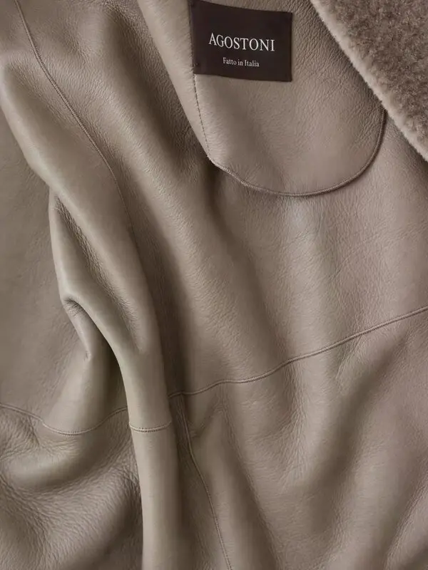 Aspesi Double-breasted Shearling Coat