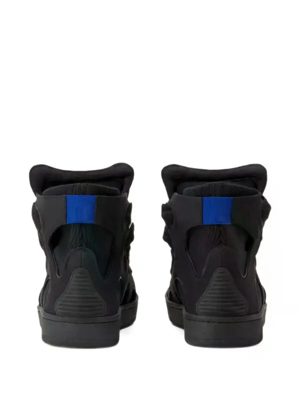 LANVIN Curb High Top Sneakers In Knit