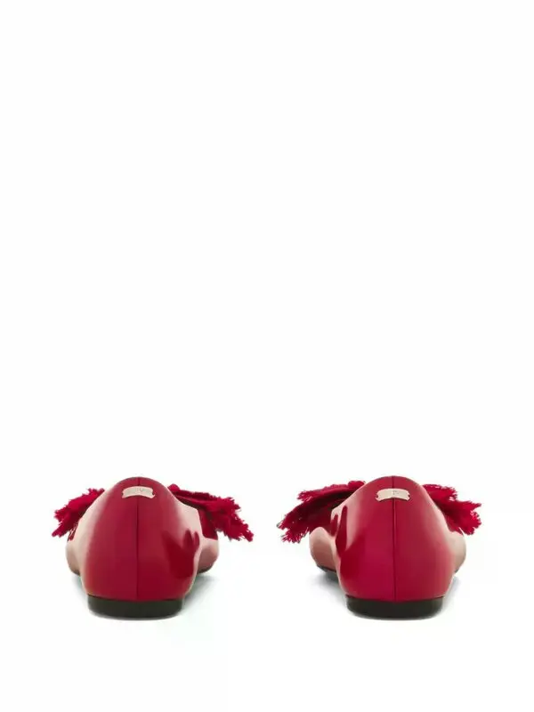 LANVIN Bow-detail Patent Leather Ballet Flats