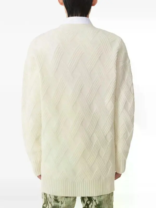 LANVIN Cable-knit Loose-fit Cardigan