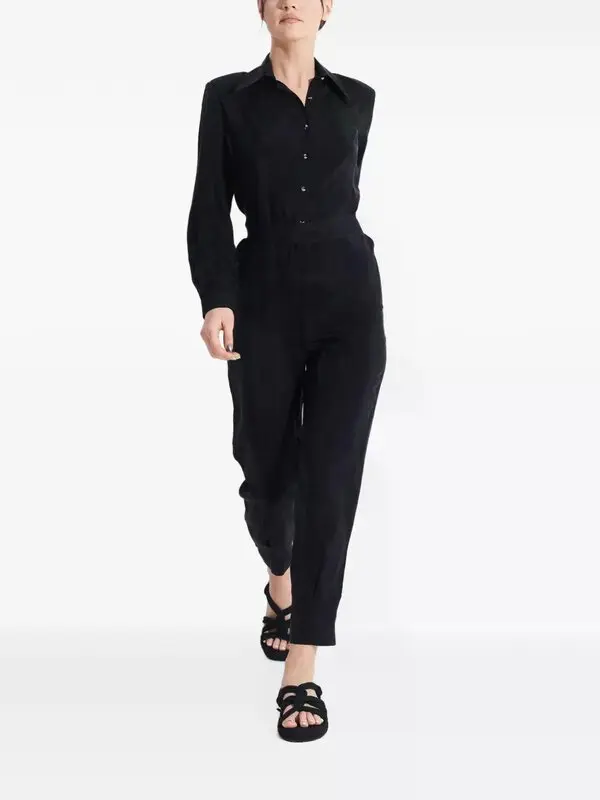 TESSITURA BODY COUTURE Long-sleeve Crystal-embellished Jumpsuit - Black