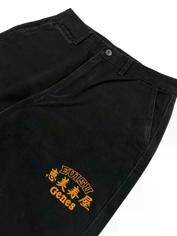 EVISU Ebisu & Seagull Logo-embroidered Straight-leg Jeans