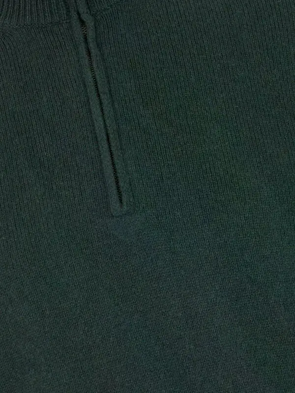 JACOB COHЁN Quarter-zip Knitted Sweater - Green