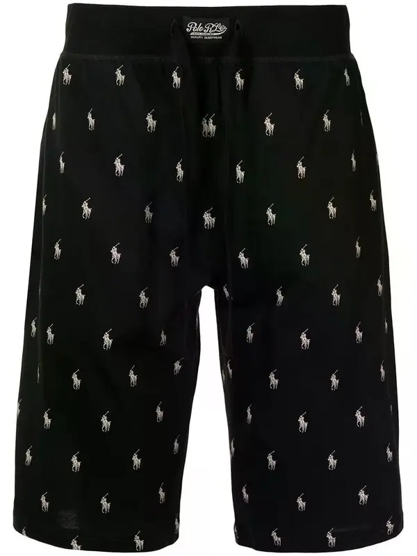 Polo Ralph Lauren Polo Pony-print Track Shorts - Black