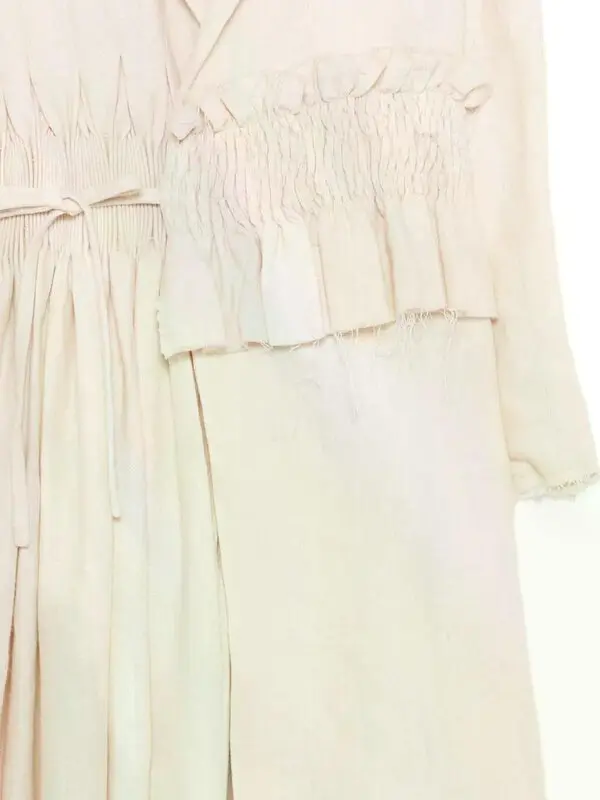 A TENTATIVE ATELIER Hand Smocking Layered Coat