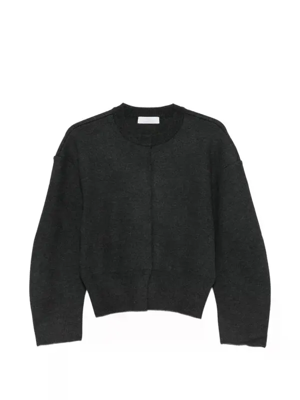 AMOMENTO Concealed-fastening Drop-shoulder Cardigan