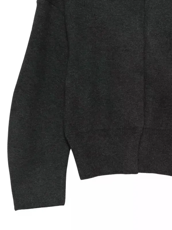 AMOMENTO Concealed-fastening Drop-shoulder Cardigan