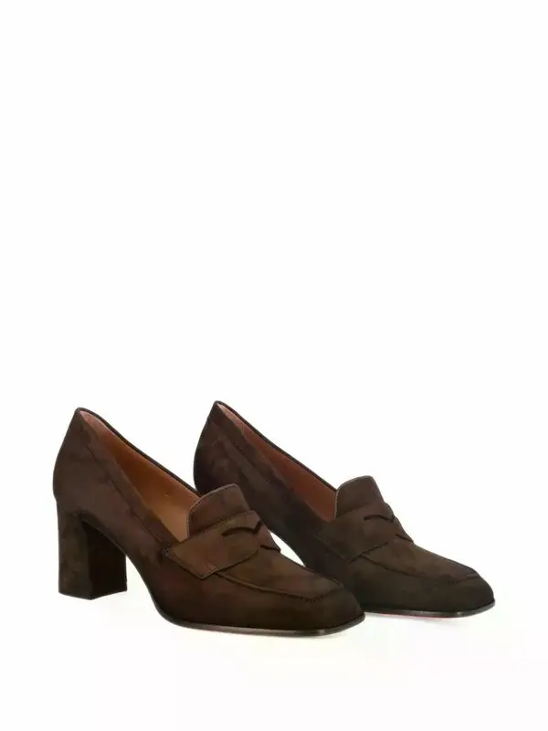 Santoni Suede Heeled Pumps