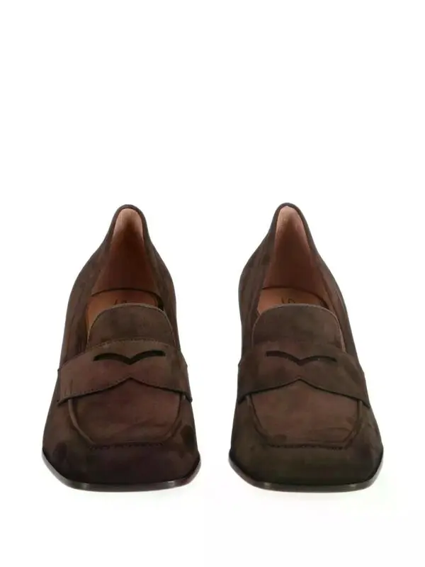 Santoni Suede Heeled Pumps