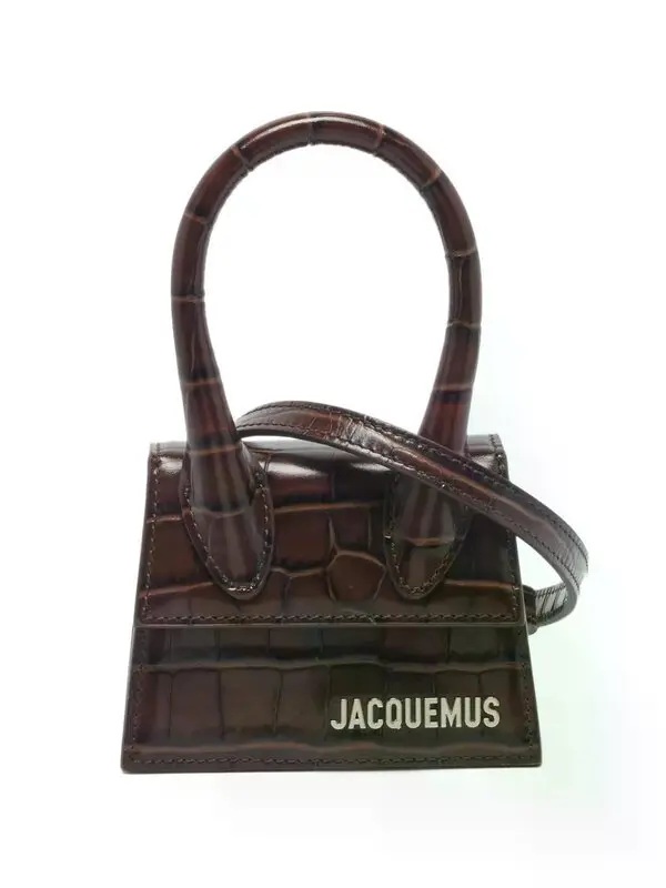 Jacquemus Le Chiquito Crocodile-embossed Handbag - Brown