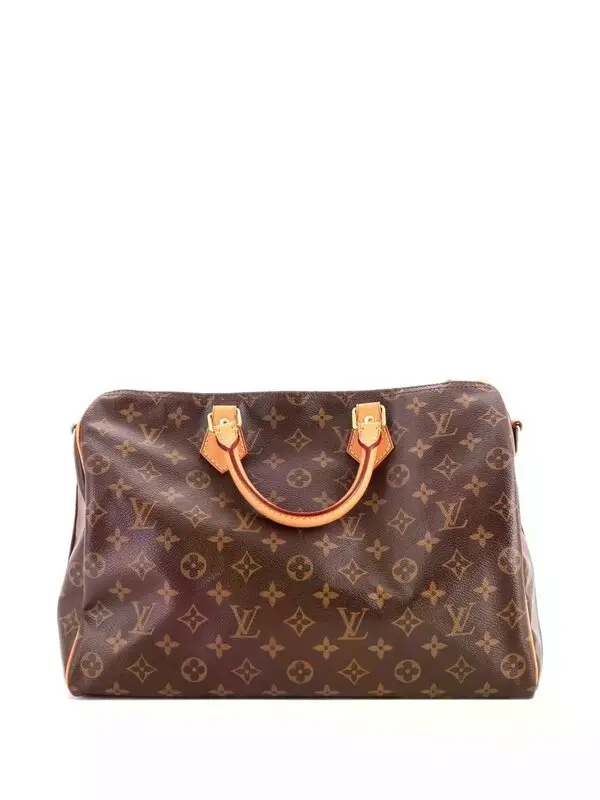 LOUIS VUITTON Speedy Bandouliere Bag Monogram Canvas 35 Satchel - Brown