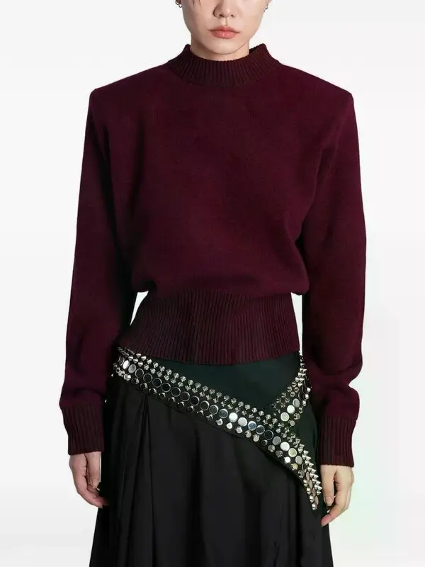 IRO PARIS Lovelie Ribbed-trim Shoulder-pad Sweater