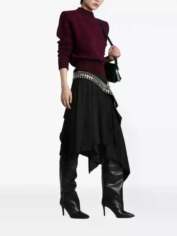 IRO PARIS Lovelie Ribbed-trim Shoulder-pad Sweater