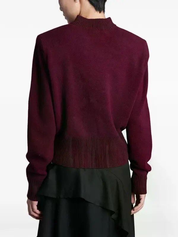 IRO PARIS Lovelie Ribbed-trim Shoulder-pad Sweater