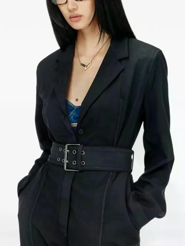 DIESEL® Belted Blazer Jumpsuit In Stretch Wool