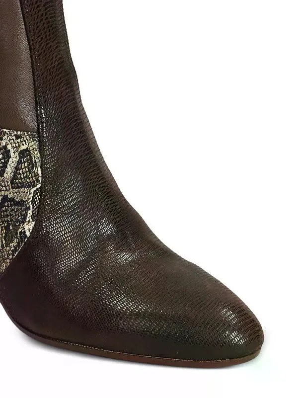 Chie Mihara Etyu Snakeskin-effect Ankle Boots - Brown