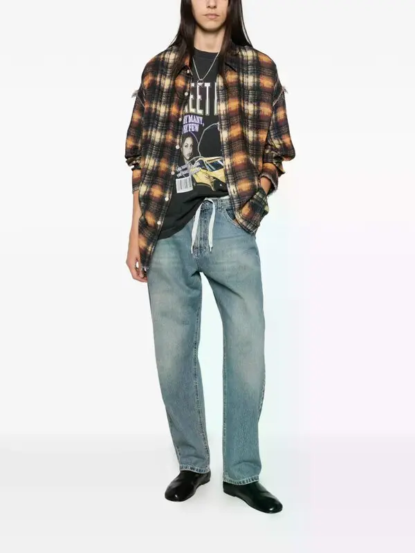 GOD SAVE DENIM Faded Straight-leg Jeans