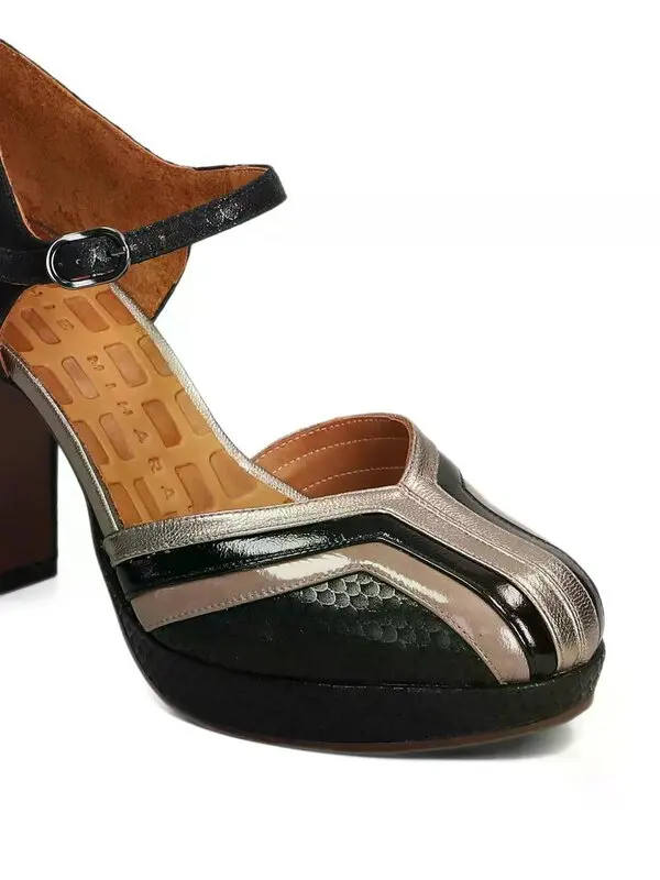 Chie Mihara Uydara Snakeskin-effect Panelled Pumps