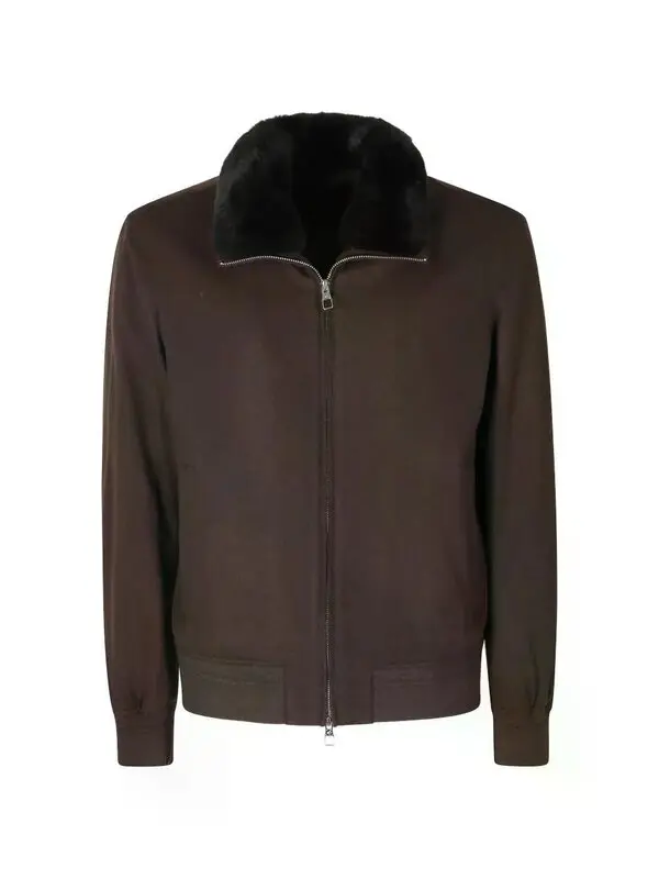 MONTECORE Faux-fur Collar Bomber Jacket