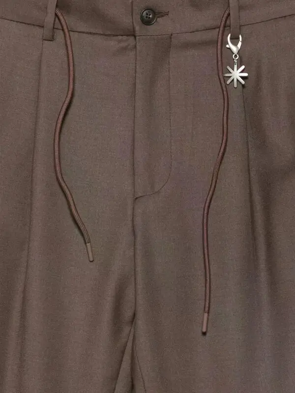 MANUEL RITZ Seoul Drawstring Flannel Trousers