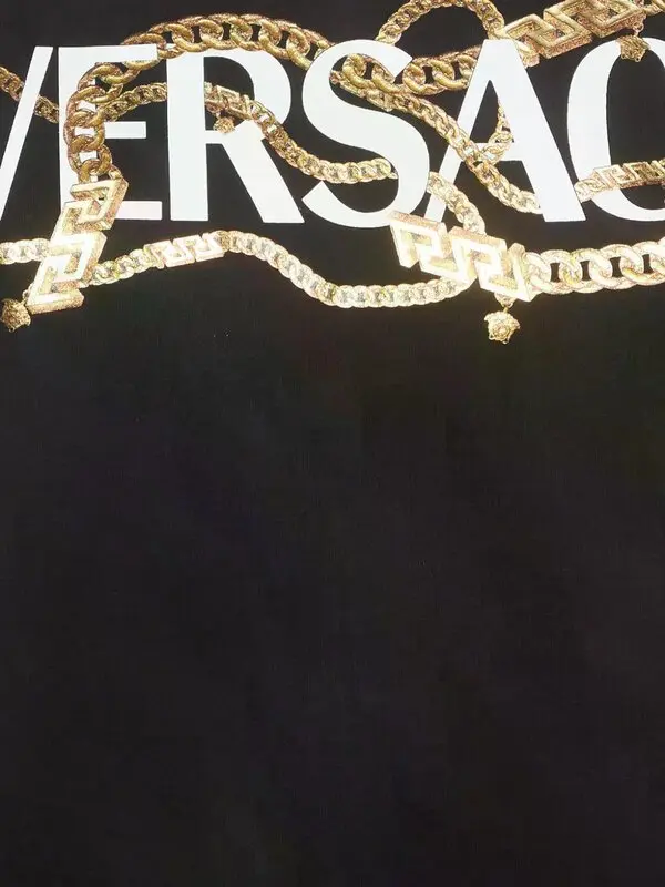 Versace Logo Chain-necklace-print T-shirt