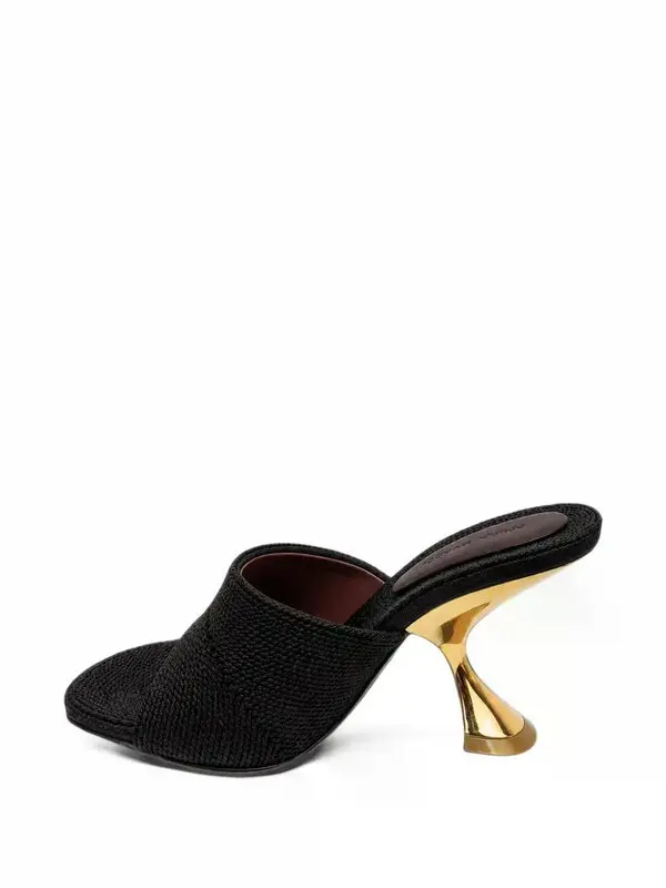 Amina Muaddi Taylor Woven Raffia Sandals