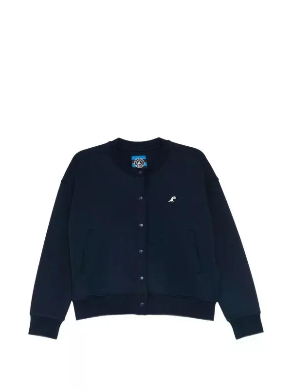 AGNES B. Logo-embroidered Track Cardigan