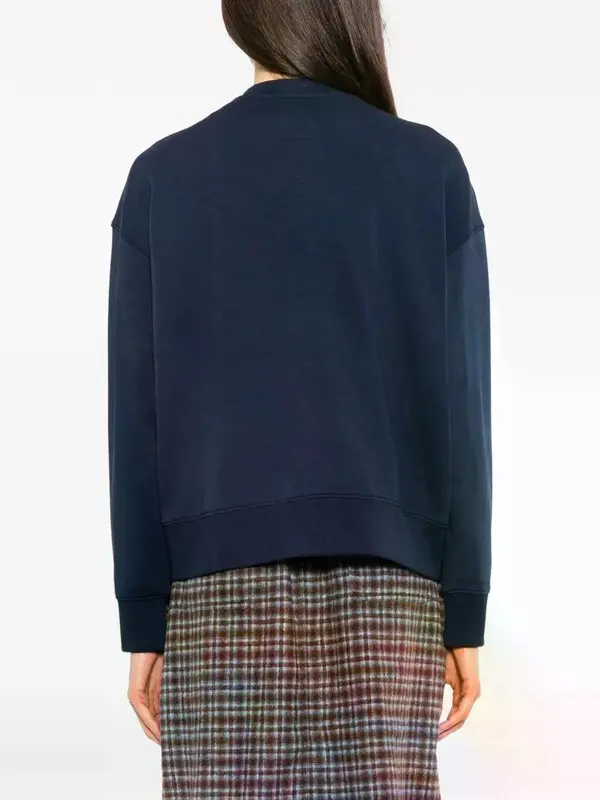 AGNES B. Logo-embroidered Track Cardigan