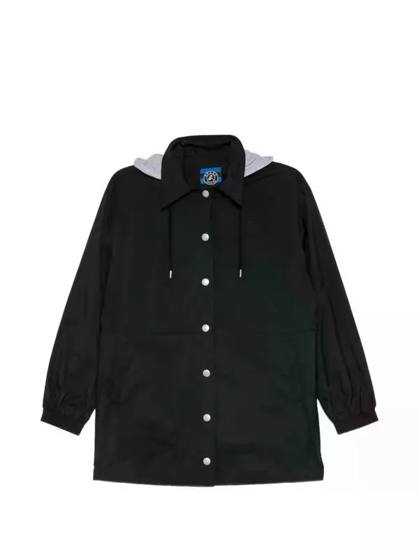 AGNES B. Hooded Press-stud Jacket