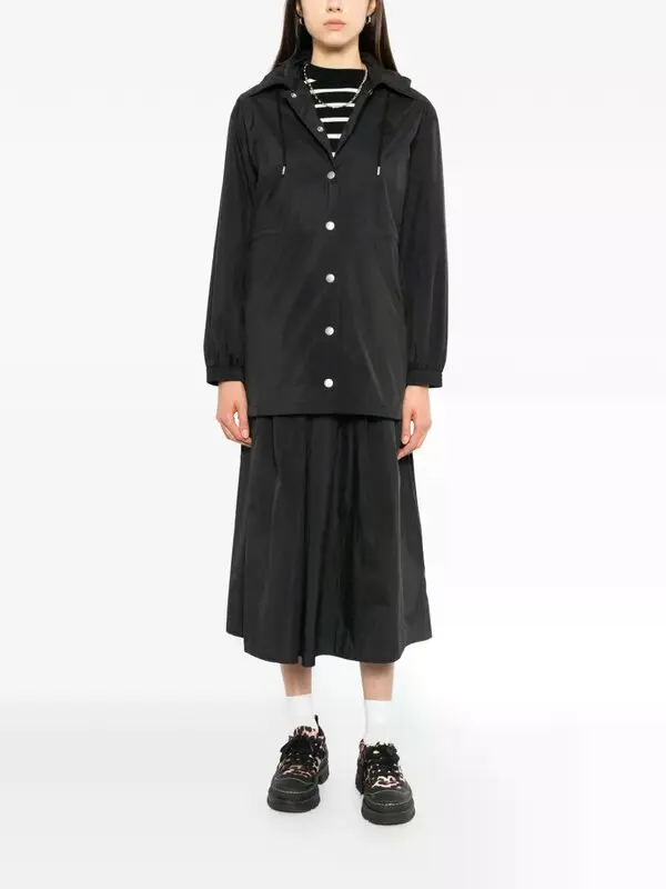 AGNES B. Hooded Press-stud Jacket