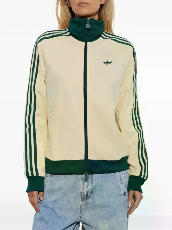 Adidas Logo-embroidered Striped Sweatshirt