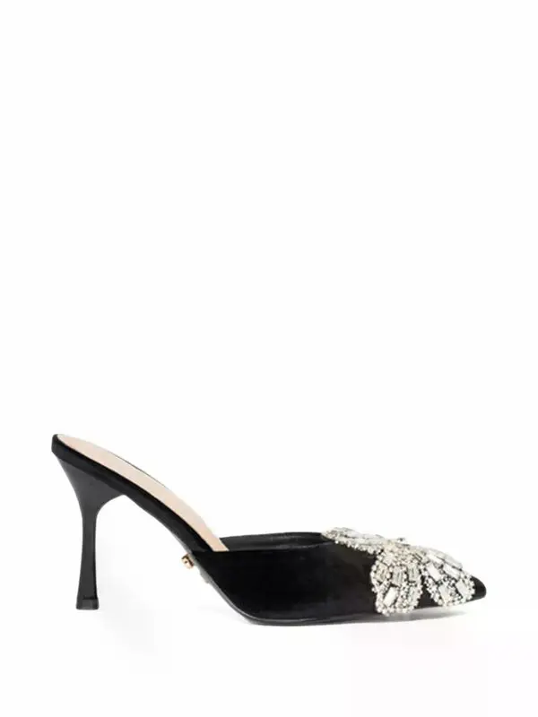 TWENTY FOURHAITCH Melor Crystal-embellished Velvet Mules