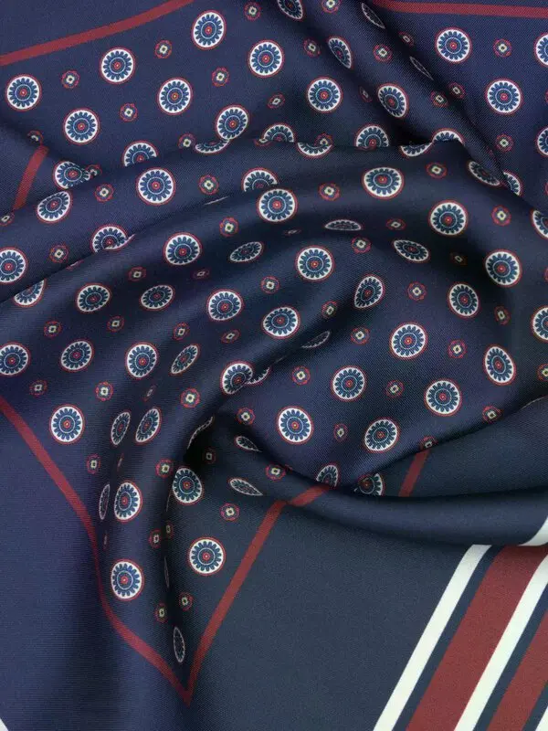 ELIZABETTA Aldo Medallion-print Striped-border Scarf