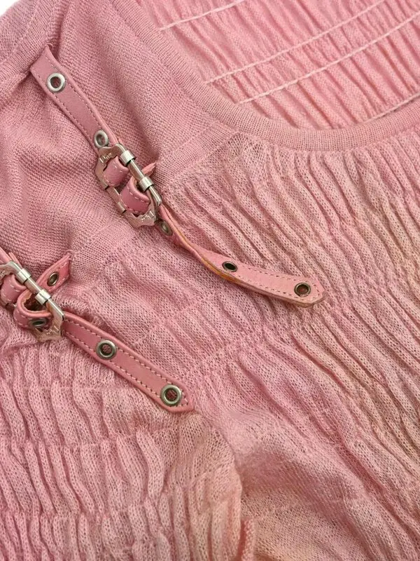 Dior 2003 Buckled Gathered Top