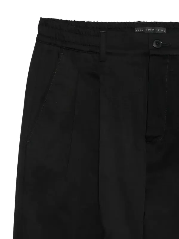 LOW BRAND Pleated Elasticated-waist Straight-leg Trousers