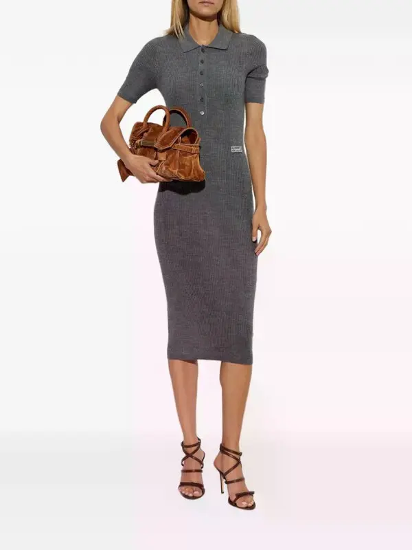 Dsquared2 Ribbed-knit Polo Dress