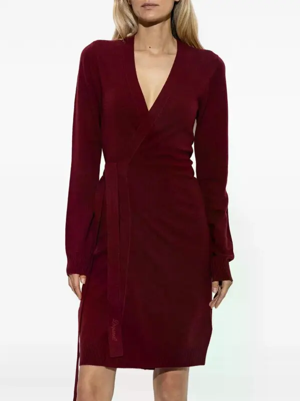 Dsquared2 Waist-tie Wrap Mini Dress