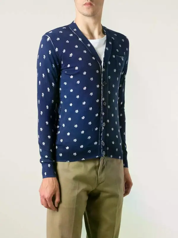 PAOLO PECORA Floral V-neck Cardigan