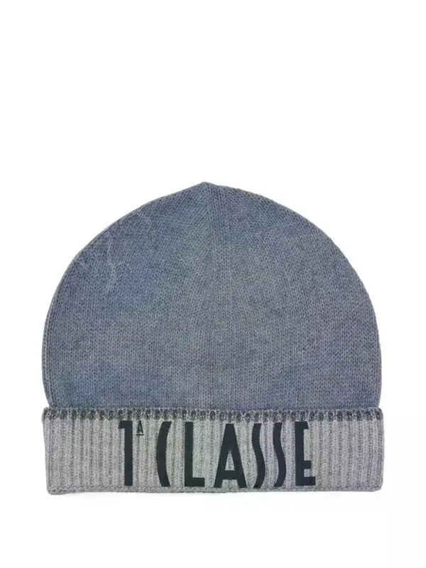 ALVIERO MARTINI 1° CLASSE Geo-print Beanie Hat - Blue
