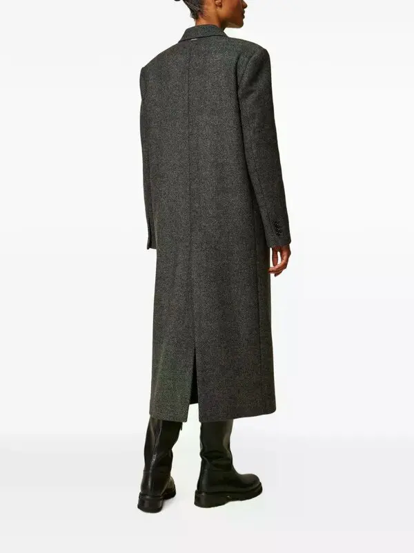 TWINSET Chevron-pattern Double-breasted Coat